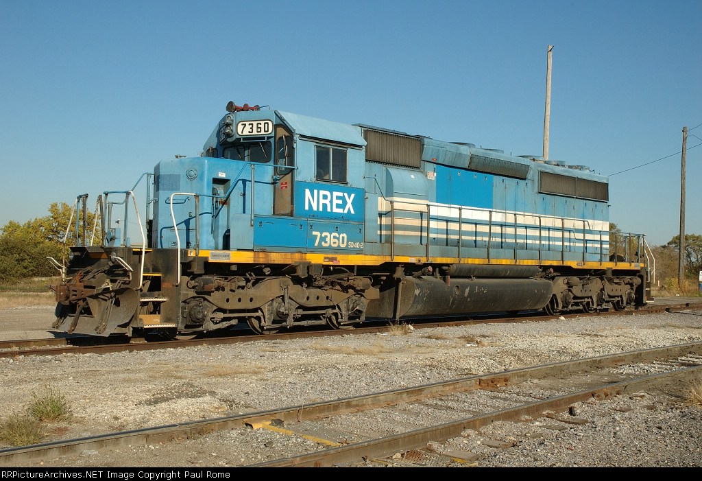 NREX 7360, EMD SD40-2, at the CP/Soo Line Yard